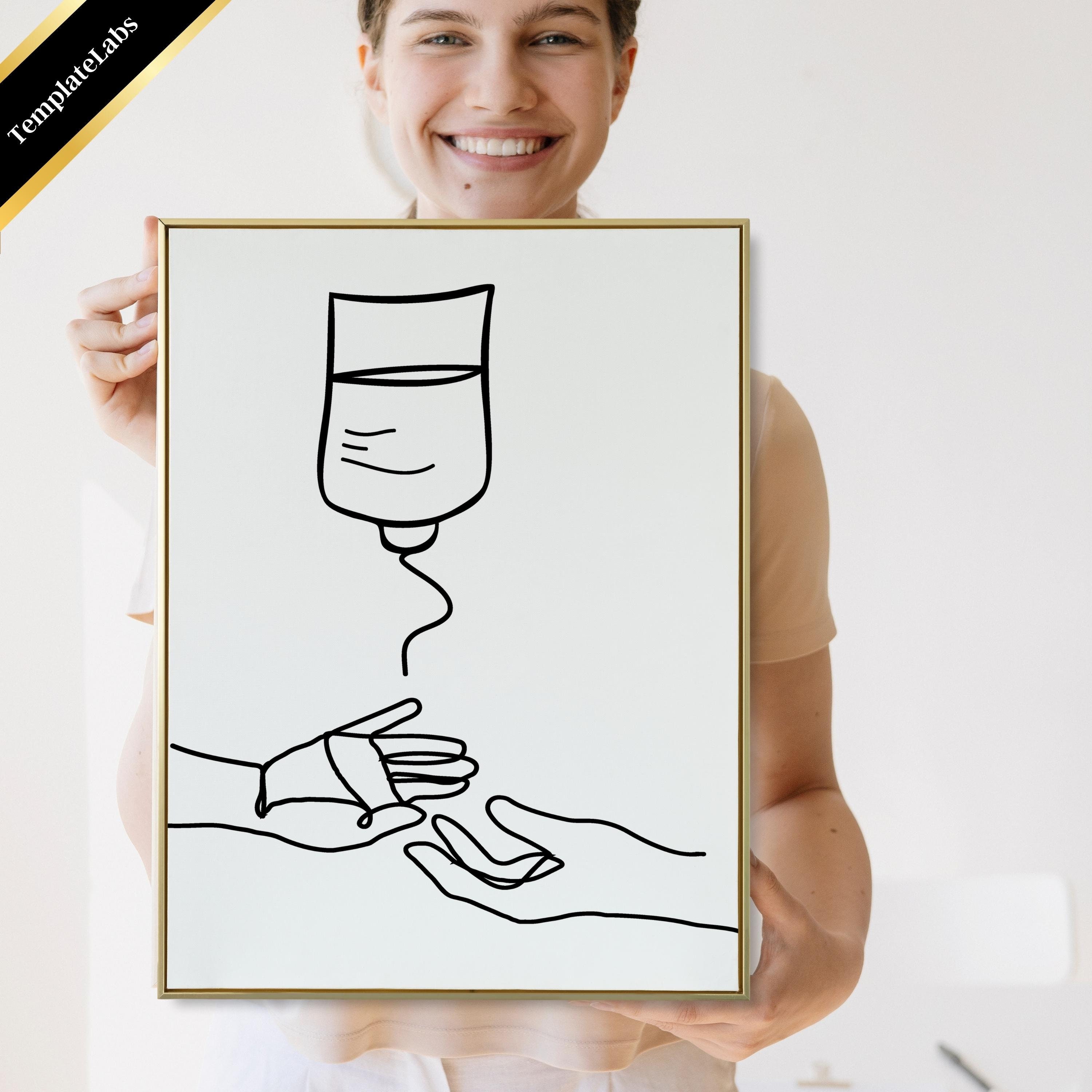 IV Hydration Art, IV Infusion Poster, IV Therapy Poster, Iv Drip Bag ...