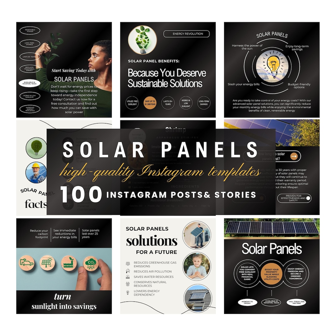Solar Instagram Templates, Solar Templates, Solar Panel Companies ...