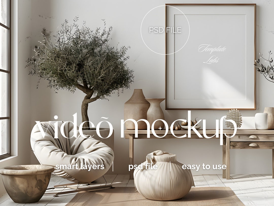 Video Mockup for Prints, Video Frame Mockup, Video Photo Frame ...