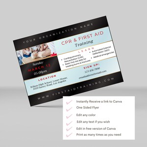 CPR Training Flyer, CPR Flyer, Cpr Template, Cpr First Aid and ...