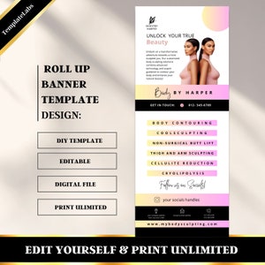 Retractable Banner Body Contouring, Body Contouring Banner, Roll up ...