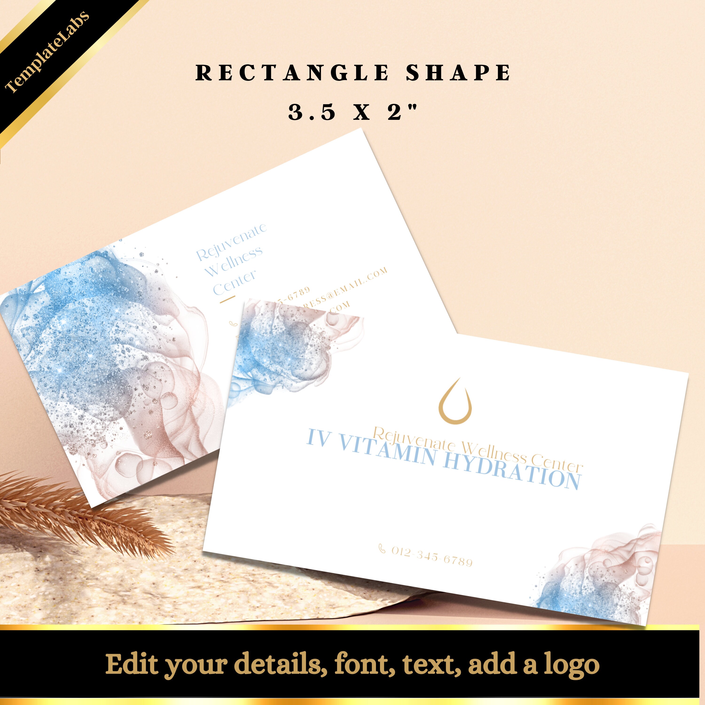 IV Drip Business Card, Printable Business Card Template, DIY Template ...