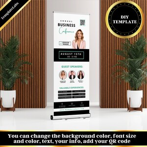 Retractable Banner Conference, Conference Template, Roll up Banner ...