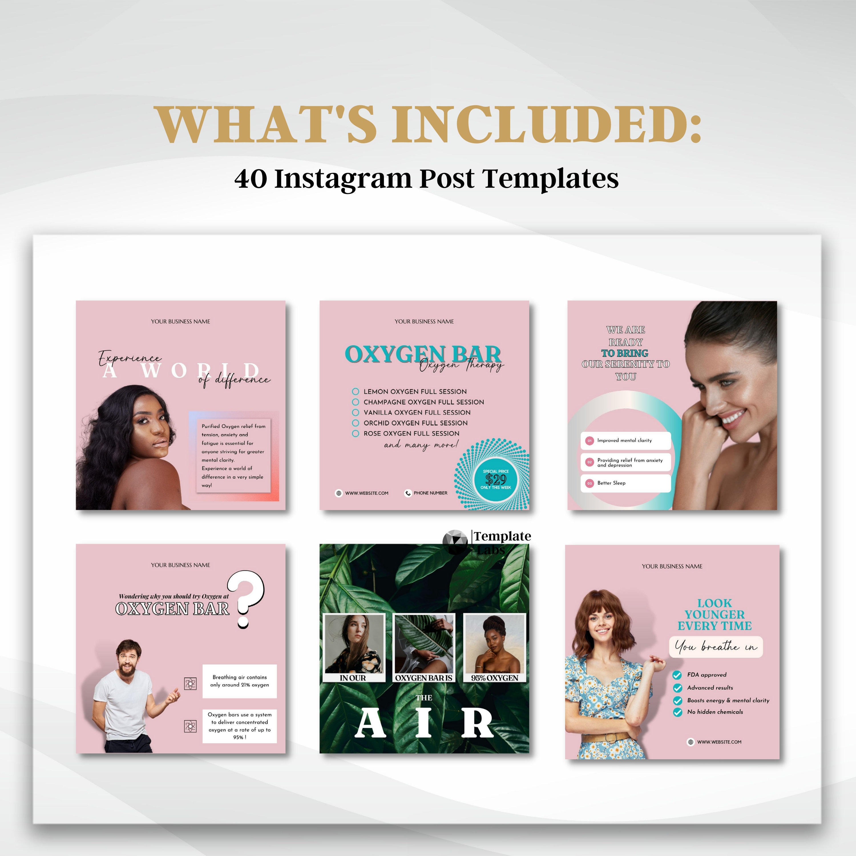 Oxygen Bar, Oxygen Therapy, Instagram Post, Canva Template, Social ...