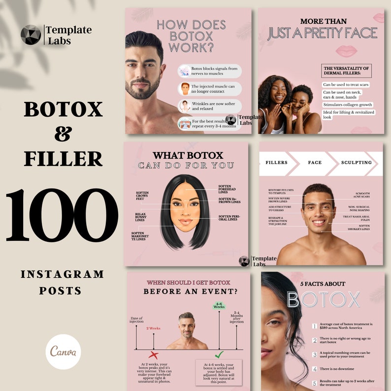 Botox and Filler Instagram Posts Botox Instagram Medspa - Etsy