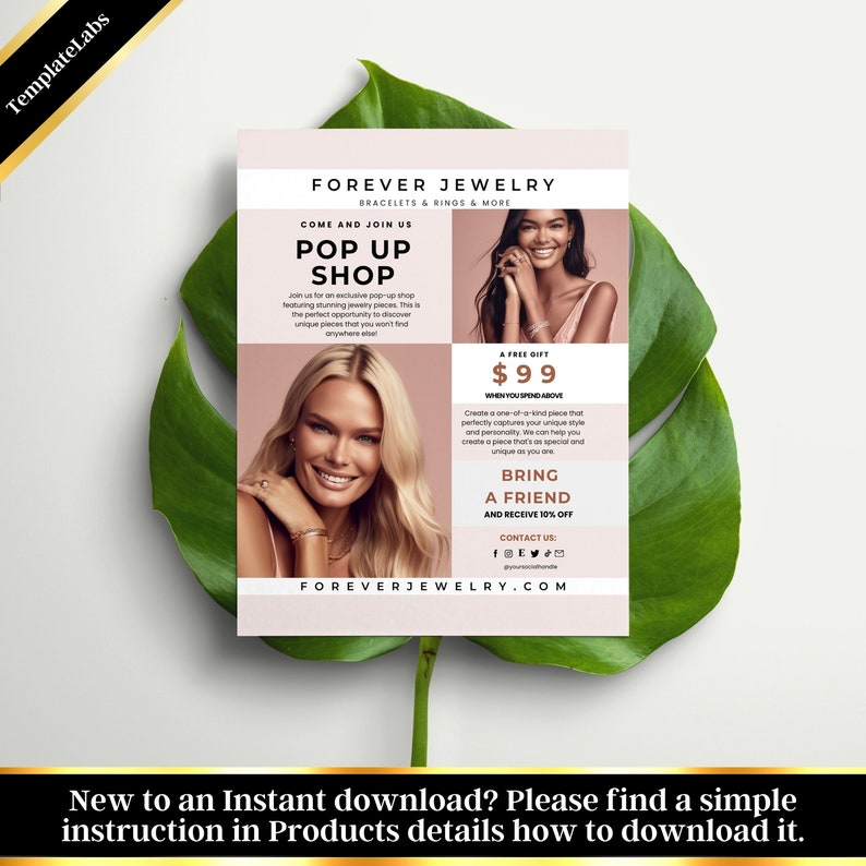 Permanent Jewelry Pop up Flyer, Permanent Jewelry Printable, Pop up ... Permanent Jewelry Pop up Flyer, Permanent Jewelry Printable, Pop up ...