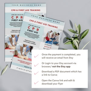 CPR Training Flyer, CPR Flyer, Cpr Template, Cpr First Aid and ...