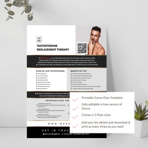 Testosterone Replacement Therapy, TRT Printable Flyer, Hormone Therapy ...