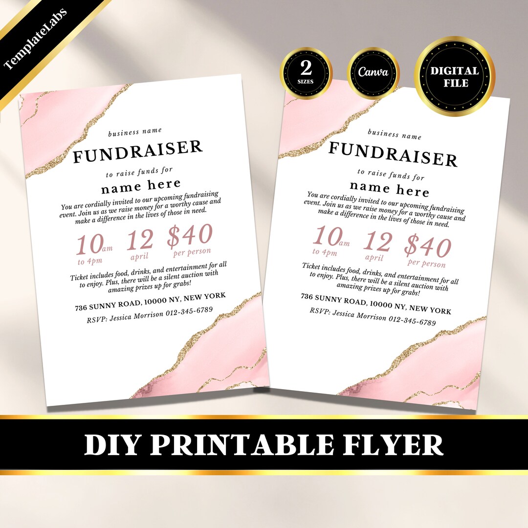 Fundraiser Flyer, Charity Invitation, Fundraising Flyer, Fundraising ...