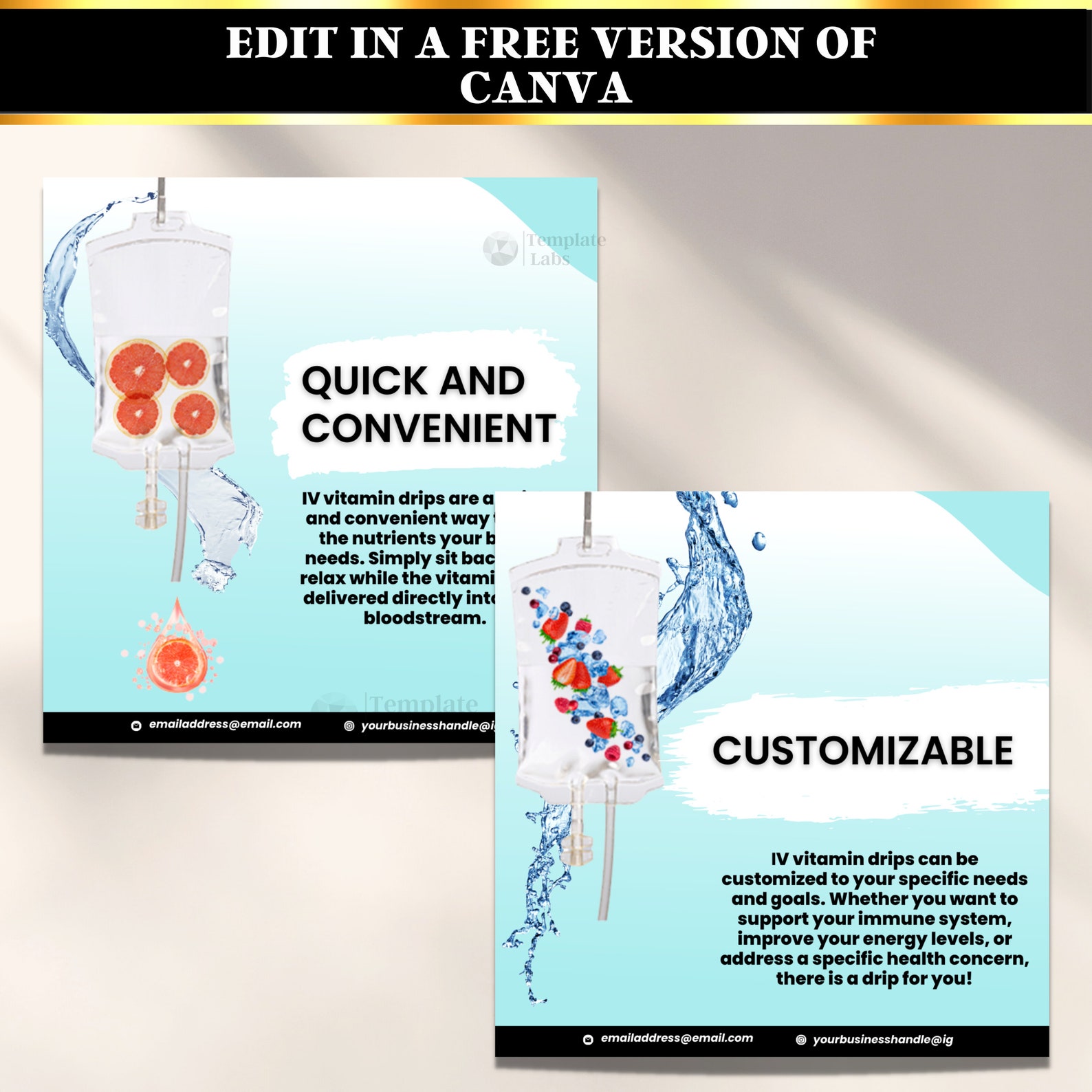 IV Hydration Templates, IV Drip Social Media, Iv Therapy Social Media ...