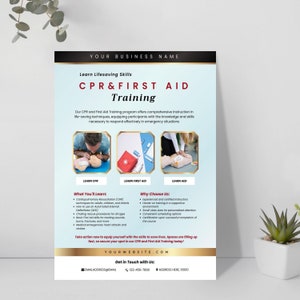 CPR Training Flyer, CPR Flyer, Cpr Template, Cpr First Aid and ...