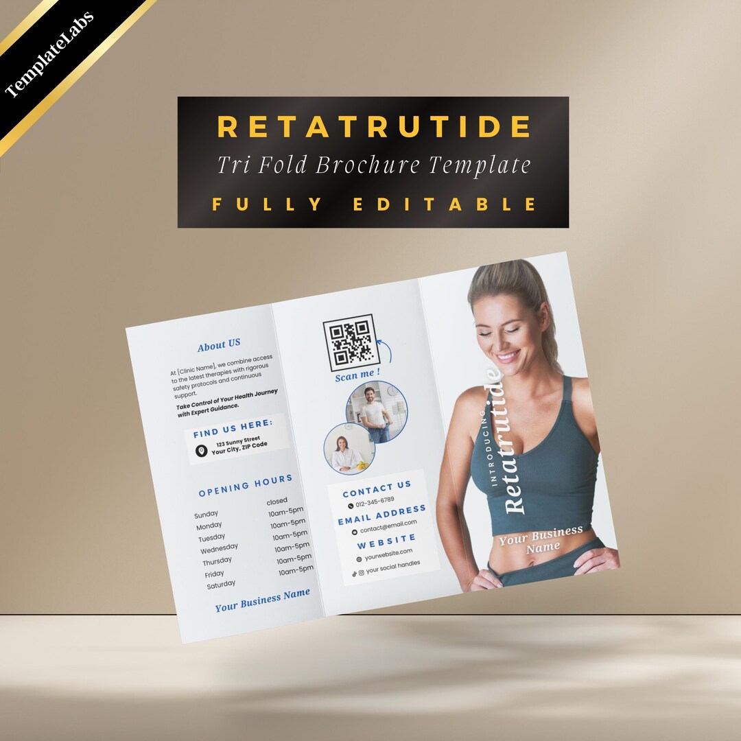 Reta Trifold, Trifold Brochure Template, Pep Brochure, Weight Loss ...