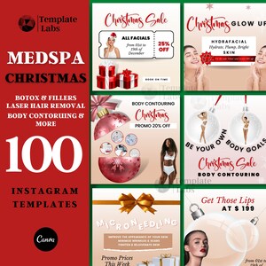 Medspa Christmas, Botox Christmas, Christmas Instagram Template, Body ...