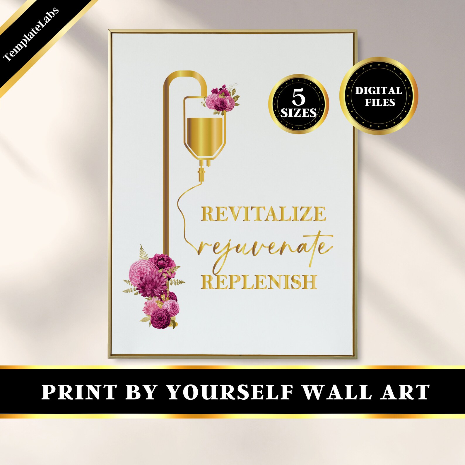 IV Art, IV Hydration Art, Printable Wall Art Medical, IV Therapy Poster ...