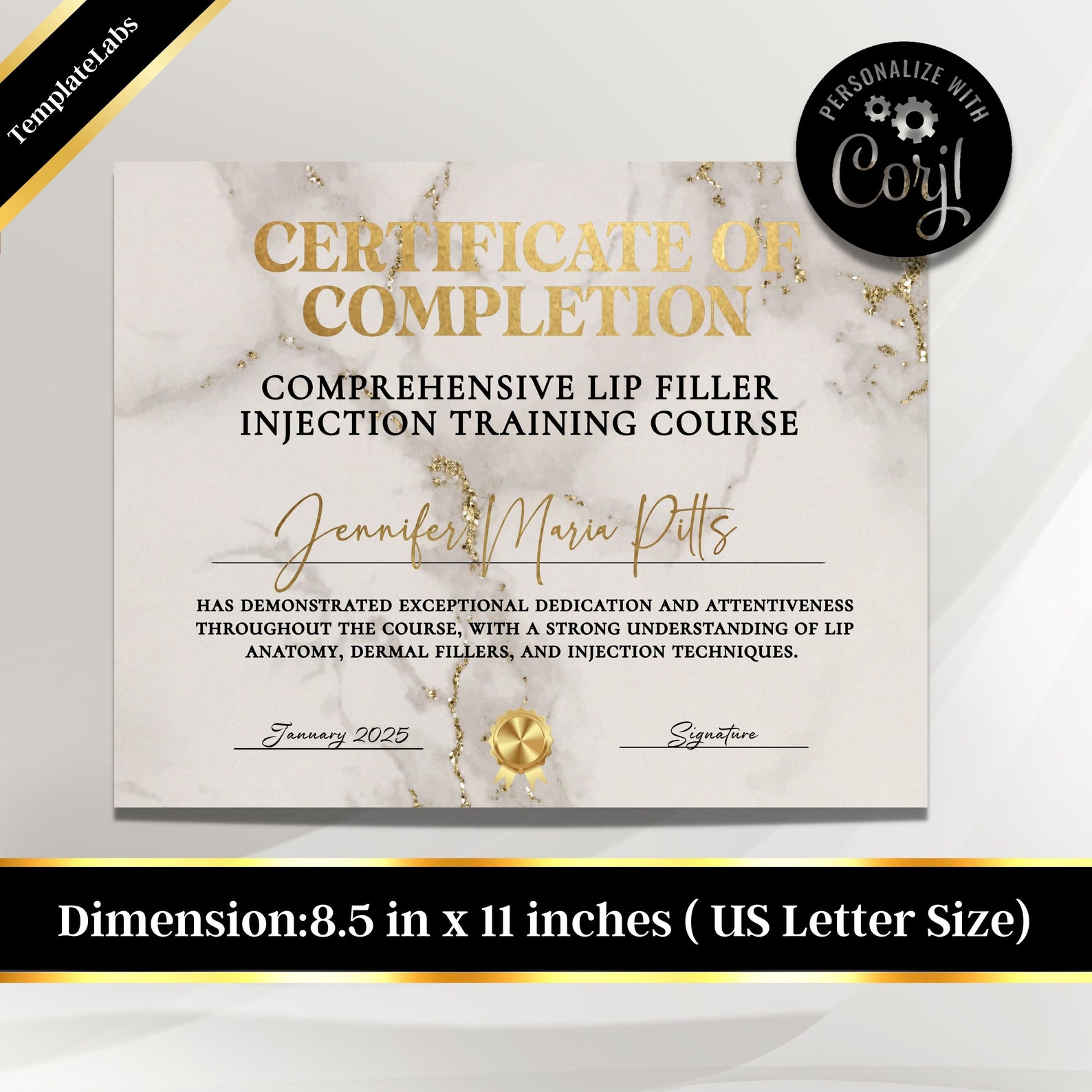 Lip Filler Certificate Injector Nurse Lip Filler Template - Etsy