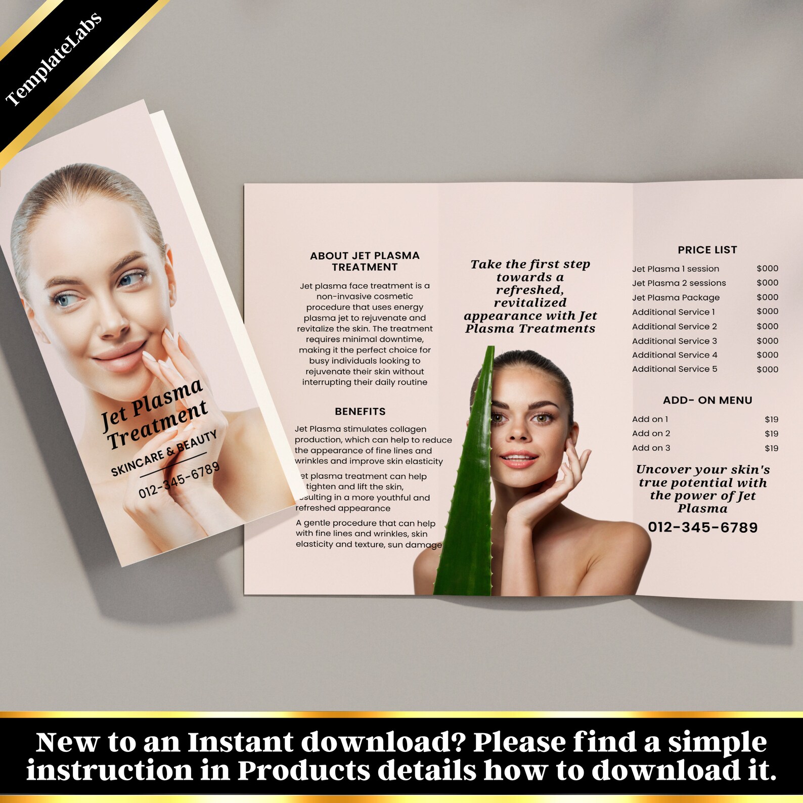 Jet Plasma Printable Brochure, Tri Fold Brochure Template, Price List ...