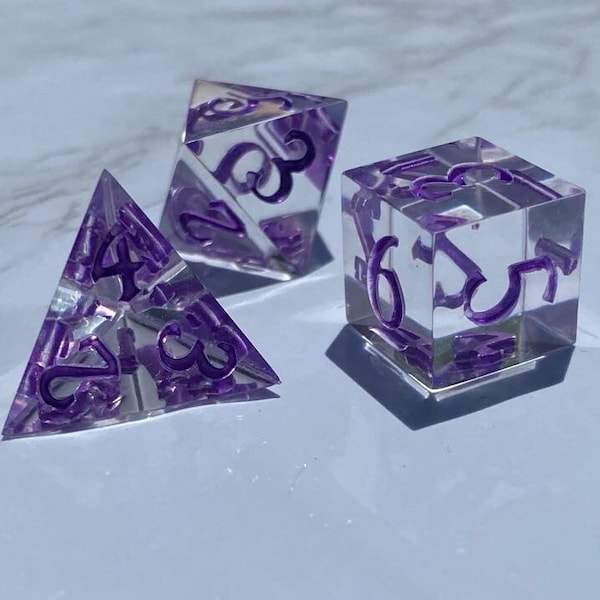 Clear Dice Set - Etsy