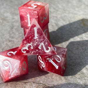Unusual Hematology - Sharp Dnd Dice - Drip - Handmade Resin Dice Set ...