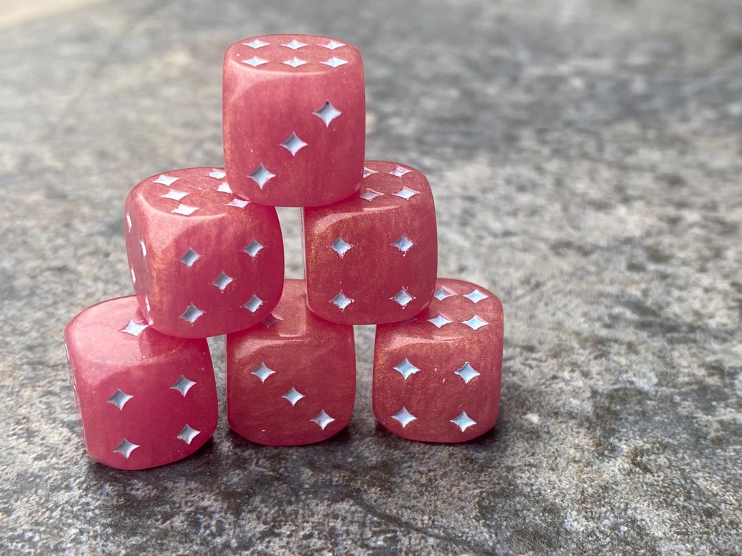 Philter of Love - Rounded Dnd Dice 12mm Mini D6s - Clear - Handmade ...