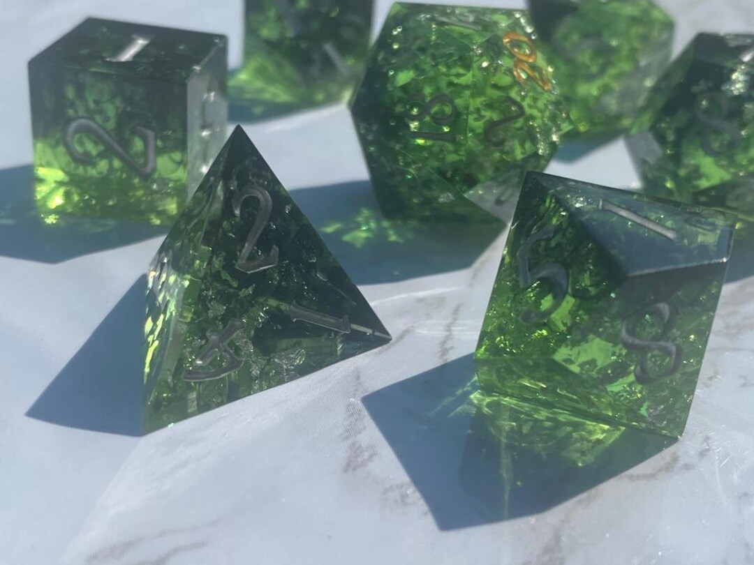 Dervish Springstep Dice Set for Dnd 7 Piece Sharp Edge Resin - Etsy