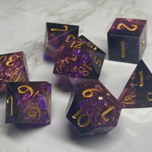 Death's Rebuke Dice Set for Dnd 7 Piece Sharp Edge Resin Dice Set ...
