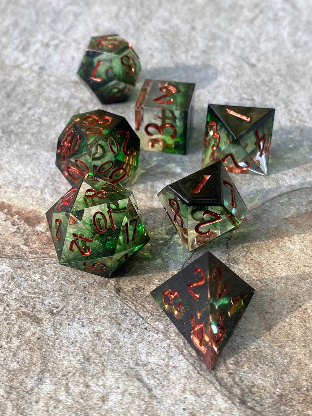 Phylactery of the Lich | Handmade Resin Polyhedral Dice Set for ...