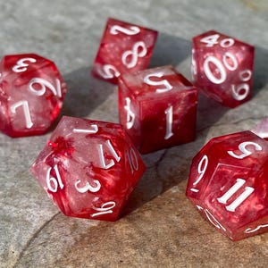 Unusual Hematology - Sharp Dnd Dice - Drip - Handmade Resin Dice Set ...