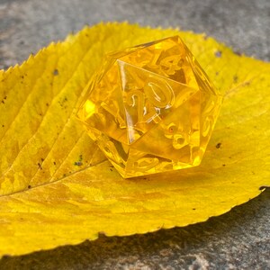 Honey Citrine - Sharp Dnd Dice - Clear - Handmade Resin Dice Set for ...