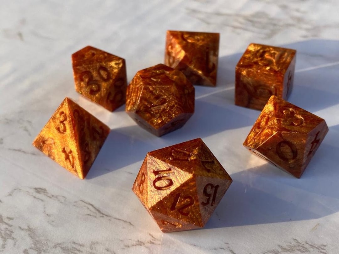 Dwarven Ore - Sharp Dnd Dice - Opaque - Handmade Resin Dice Set for ...