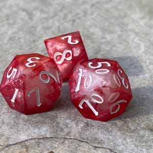 Unusual Hematology - Sharp Dnd Dice - Drip - Handmade Resin Dice Set ...
