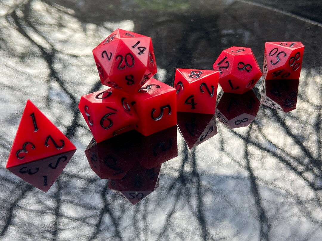 Sanguine Sun | Handmade Resin Polyhedral Dice Set for Tabletop Games ...