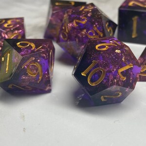 Death's Rebuke Dice Set for Dnd 7 Piece Sharp Edge Resin Dice Set ...