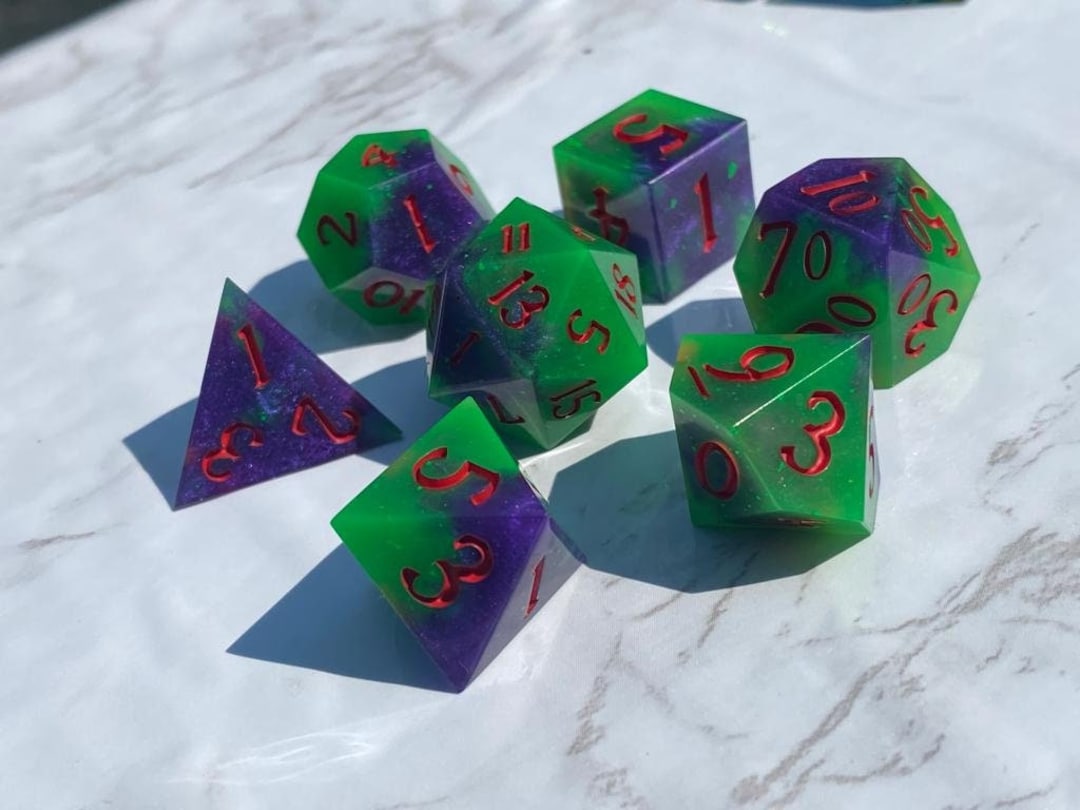 Jason's Bane Dice Set for Dnd 7 Piece Sharp Edge Resin - Etsy