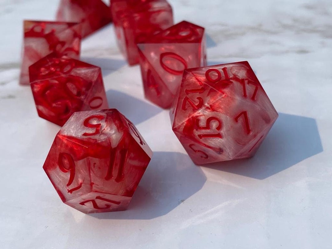 Unusual Hematology Dice Set for Dnd 7 Piece Sharp Edge Resin Dice Set ...