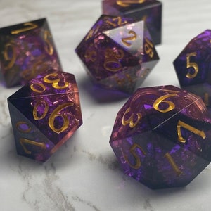 Death's Rebuke Dice Set for Dnd 7 Piece Sharp Edge Resin Dice Set ...