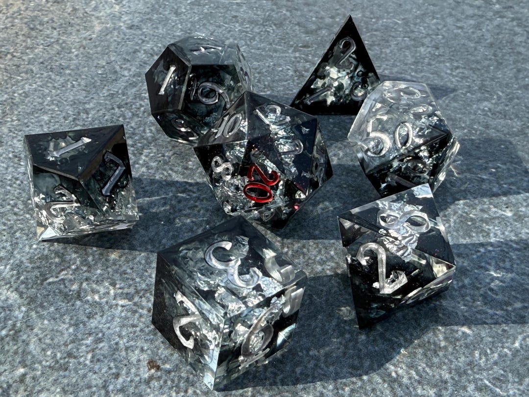 Spectral Cloud | Handmade Resin Polyhedral Dice Set for Tabletop Games ...