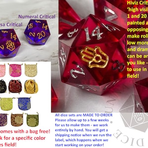 Sossal Frostbite Dice Set for Dnd 7 Piece Sharp Edge Resin Dice Set, Handmade, Custom RPG Dice ...