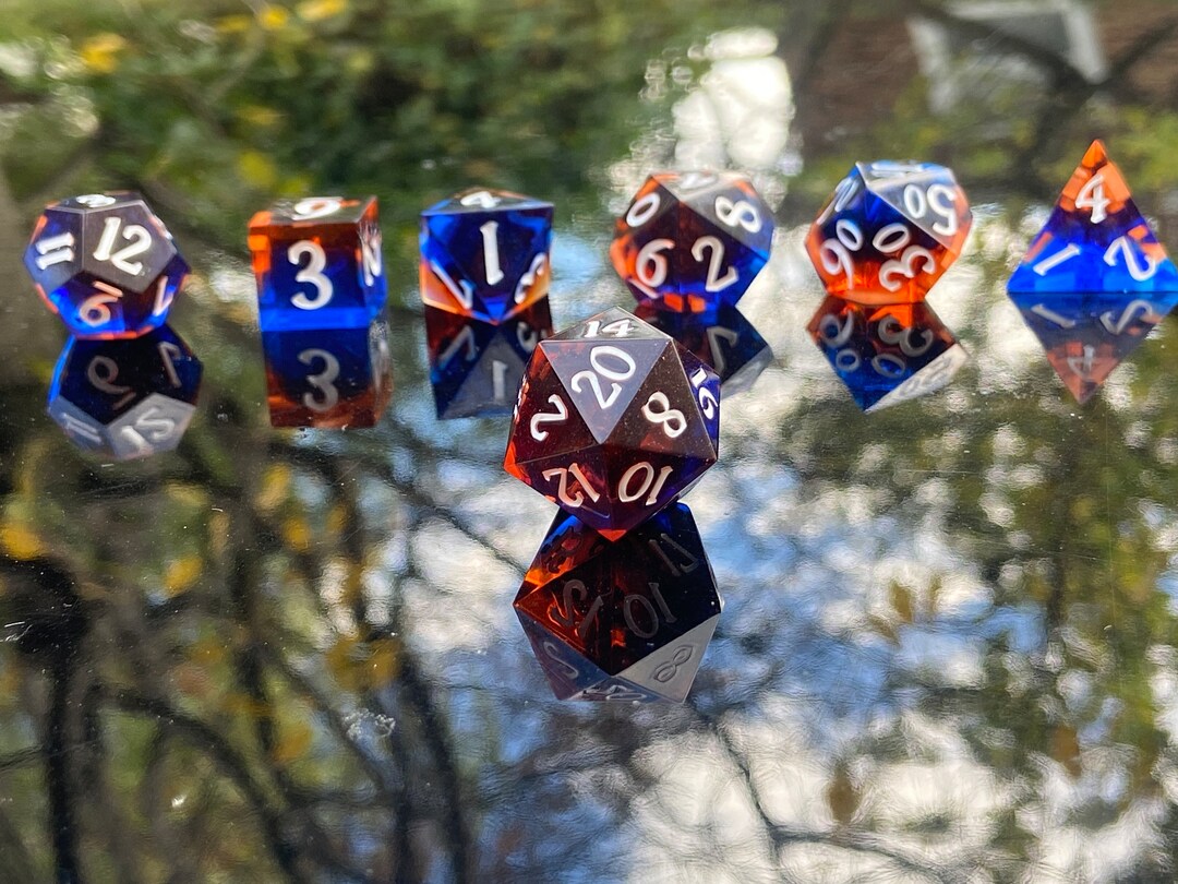 Handmade Resin DND Dice Set "champion's Chalice" | Custom Sharp Edge ...