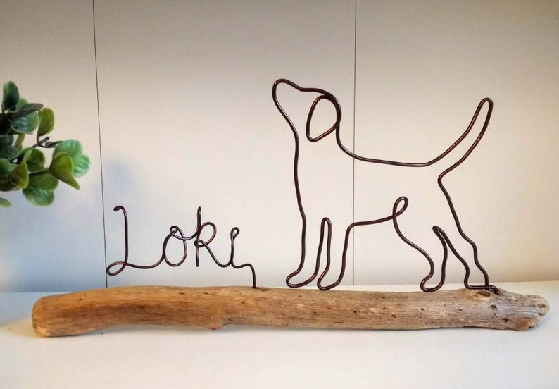 Handmade Wire Labrador on Driftwood Home Decor Dog Gifts - Etsy UK