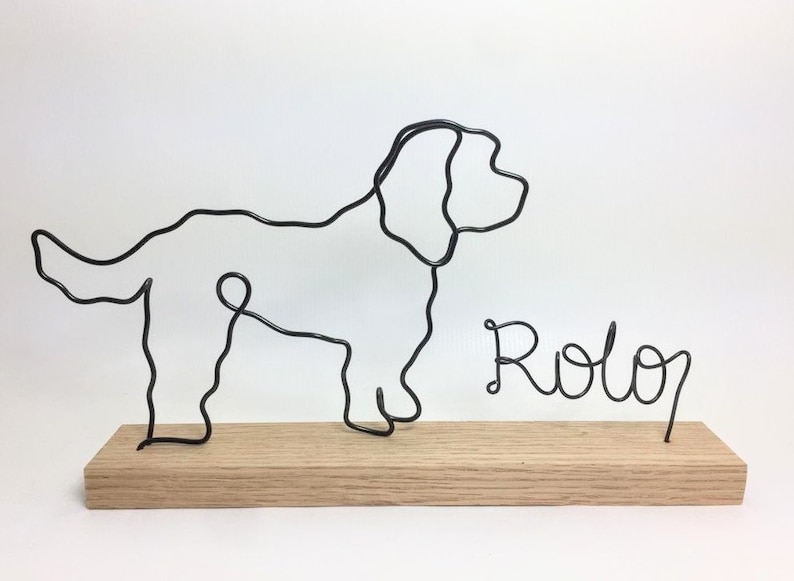 Handmade Wire Cockapoo on Driftwood Home Decor Dog Gifts Dog | Etsy UK