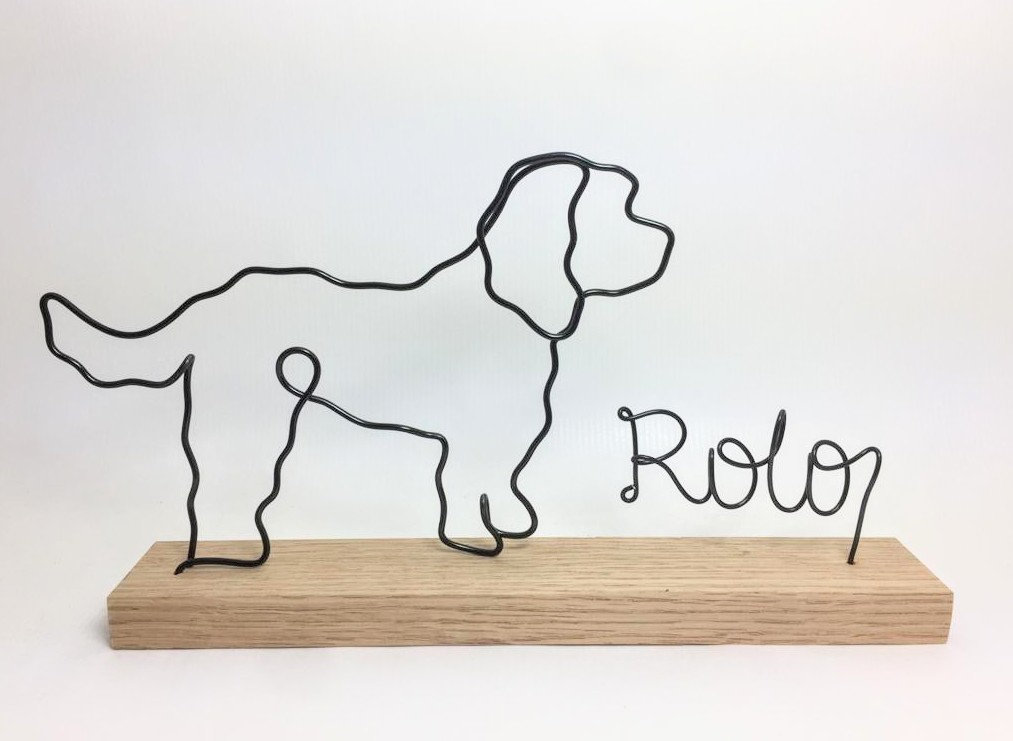 Handmade Wire Cockapoo on Driftwood Home Decor Dog Gifts Dog | Etsy UK