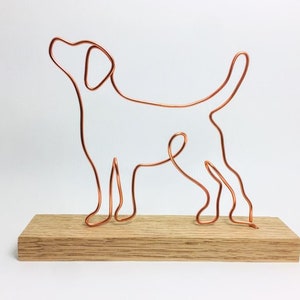 Handmade Wire Labrador on Driftwood, Home Decor, Dog Gifts, Wire Art ...