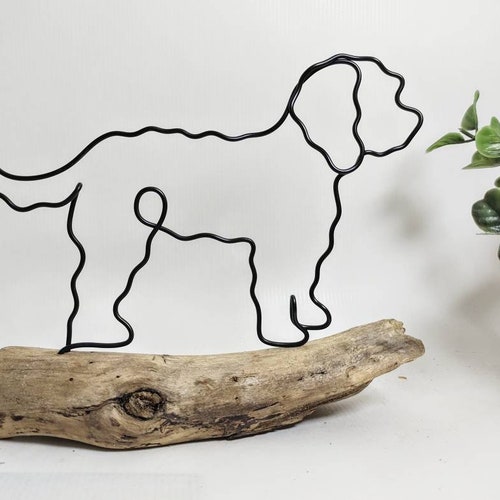 Handmade Wire Labrador on Driftwood Home Decor Dog Gifts - Etsy UK