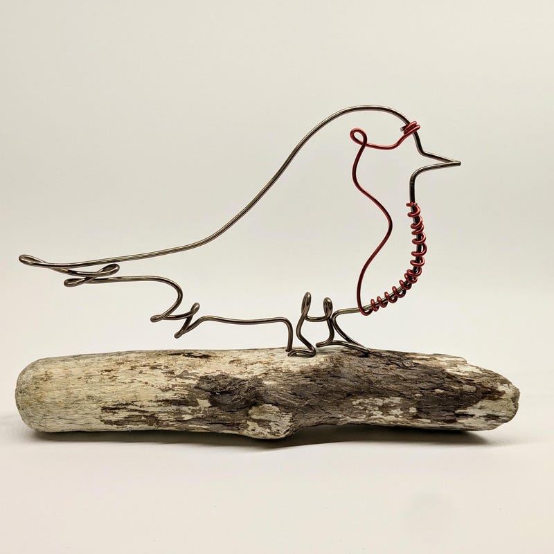 Wire Bird Sculpture - Etsy UK
