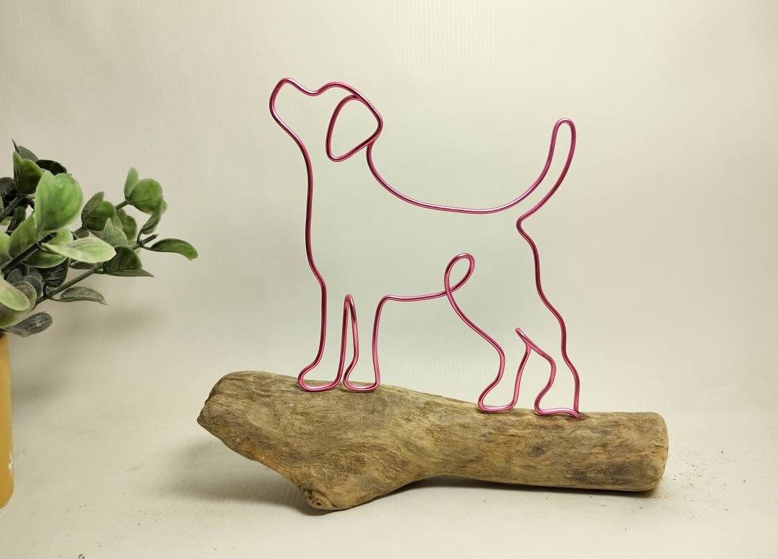 Handmade Wire Labrador on Driftwood Home Decor Dog Gifts - Etsy UK