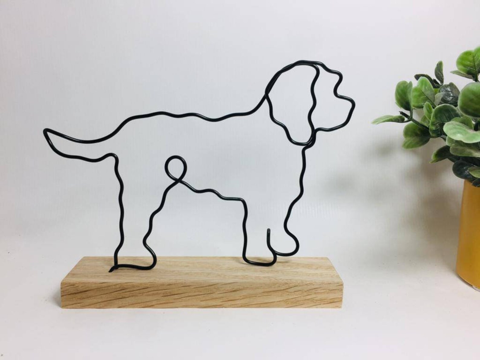 Handmade Wire Cockapoo on Driftwood Home Decor Dog Gifts Dog Presents ...