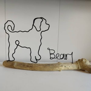 Handmade Wire Labradoodle on Wood Home Decor Dog Gifts Wire - Etsy UK