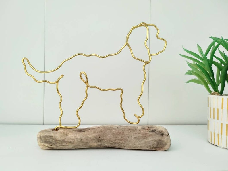 Handmade Wire Cockapoo on Driftwood Home Decor Dog Gifts Dog | Etsy UK