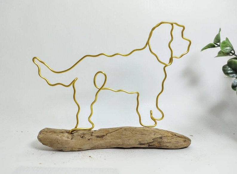 Handmade Wire Cockapoo on Driftwood Home Decor Dog Gifts Dog | Etsy UK