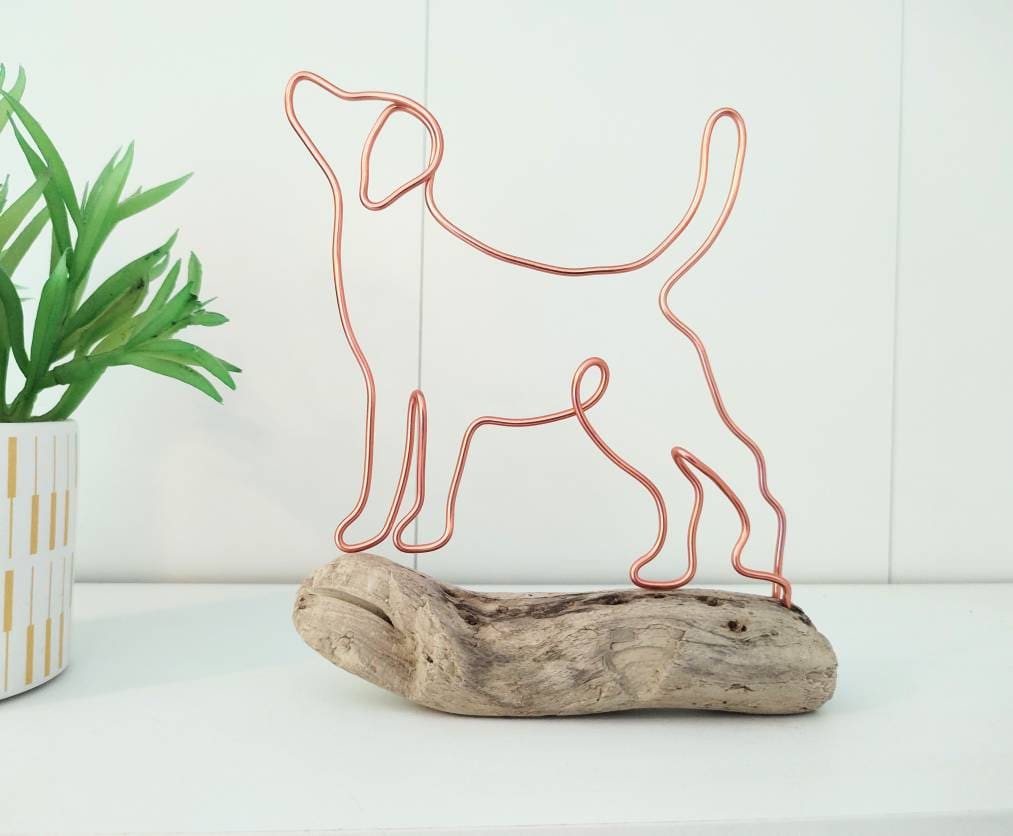 Handmade Wire Labrador on Driftwood Home Decor Dog Gifts - Etsy UK